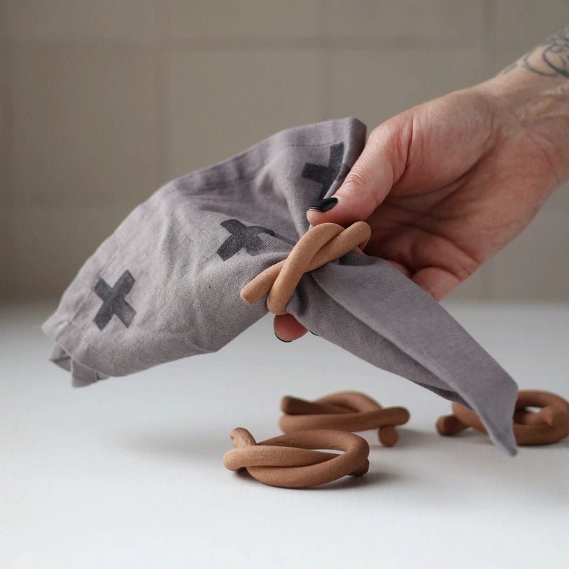 Knot Napkin Ring - handmade napkin ring - Ember Collective