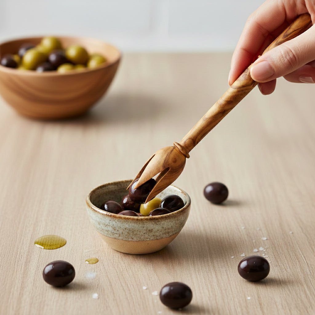 Olive Wood Olive Picker - handcrafted olive picker - Ember Collective